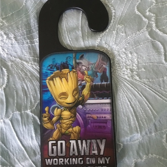 Marvel | Cell Phones & Accessories | Marvel Groot Go Away Door Hanger ...
